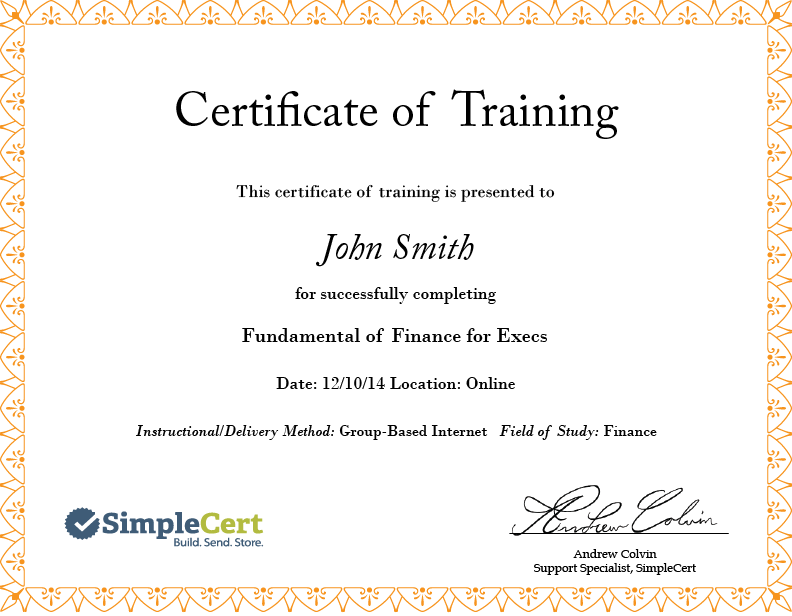 SimpleCert | Build. Send. Store. - Custom Certificates Online